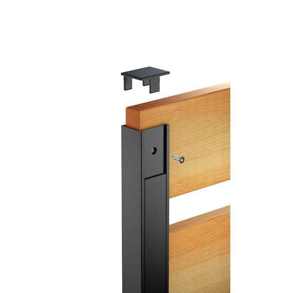 HOFT 71 in. Aluminum for Horizontal Boards Gate Frame Kit Black ...