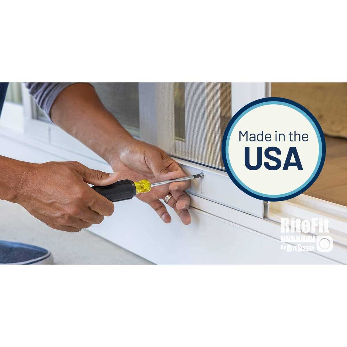 RITESCREEN Knock Down 80 in. White Aluminum Sliding Screen Door ...