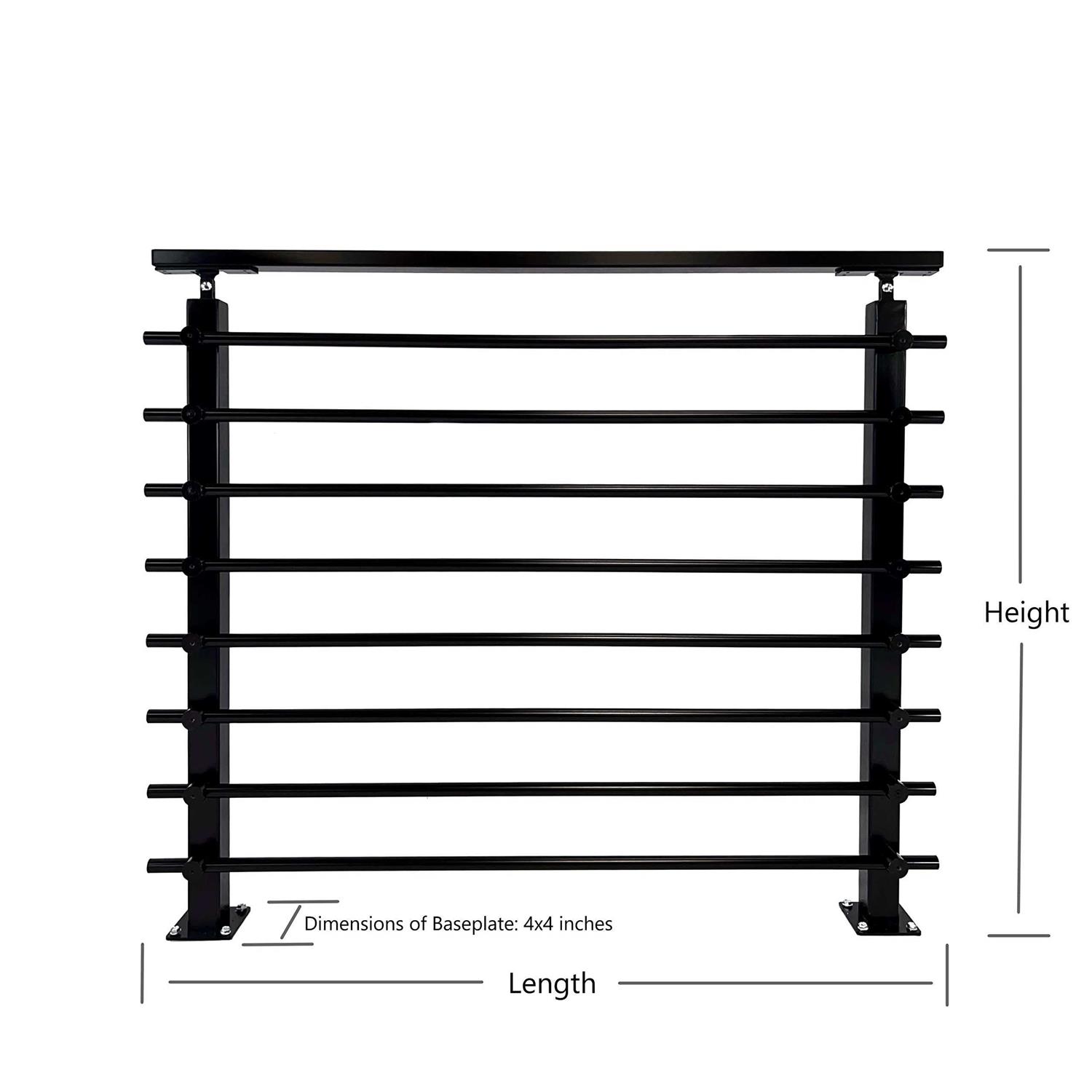 Concept Fusion Fusion Modern Horizontal Adjustable Railing Banister ...