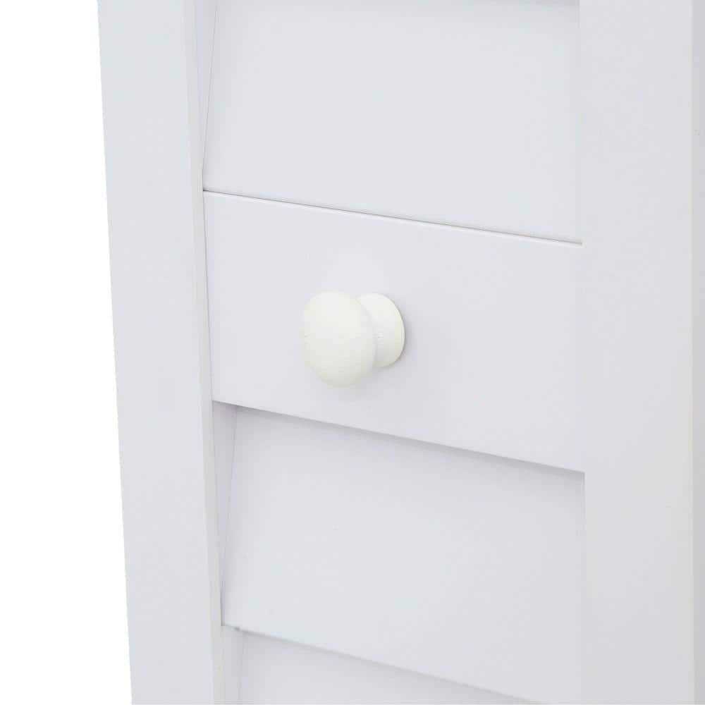 Home Fashion Technologies 32 in. x 80 in. 3 in. Louver/Louver White PVC ...