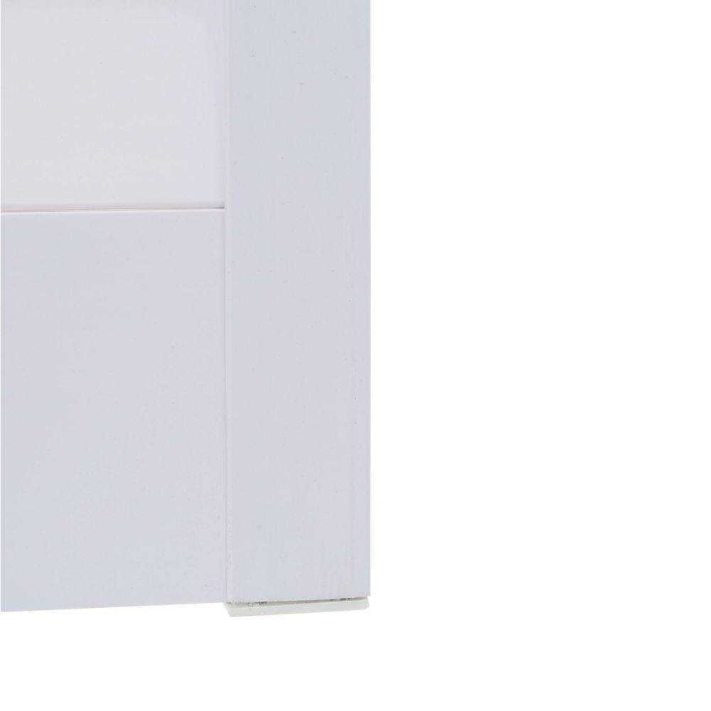 Home Fashion Technologies 32 in. x 80 in. 3 in. Louver/Louver White PVC ...