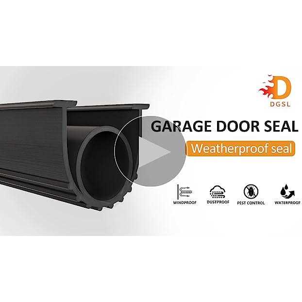 DGSL Garage Door Seals Bottom Rubber Weather Stripping Kit Seal Strip Replacement,Universal ...
