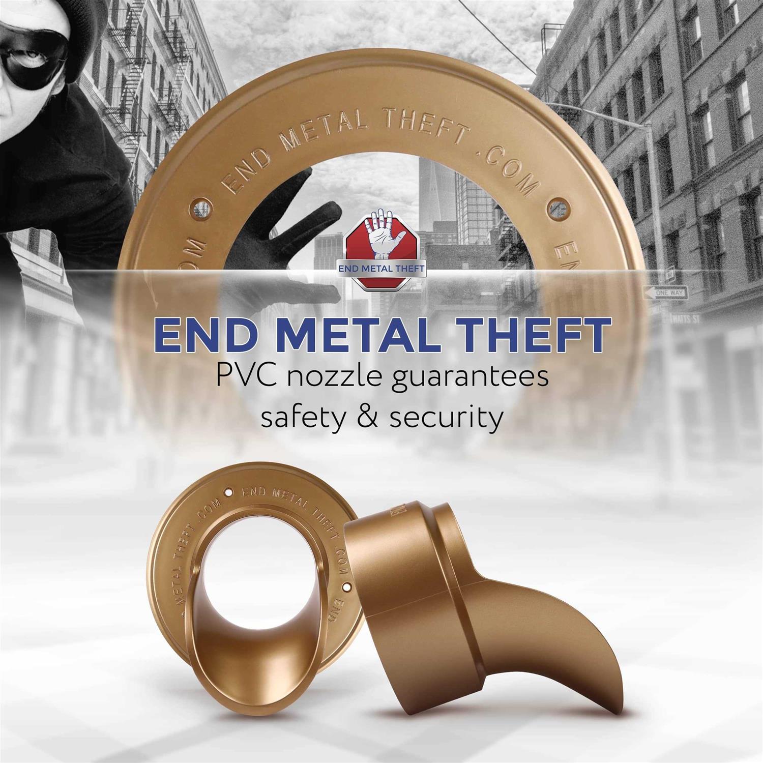 End Metal Theft Plastic Downspout Nozzle and Parapet Overflow Replace ...