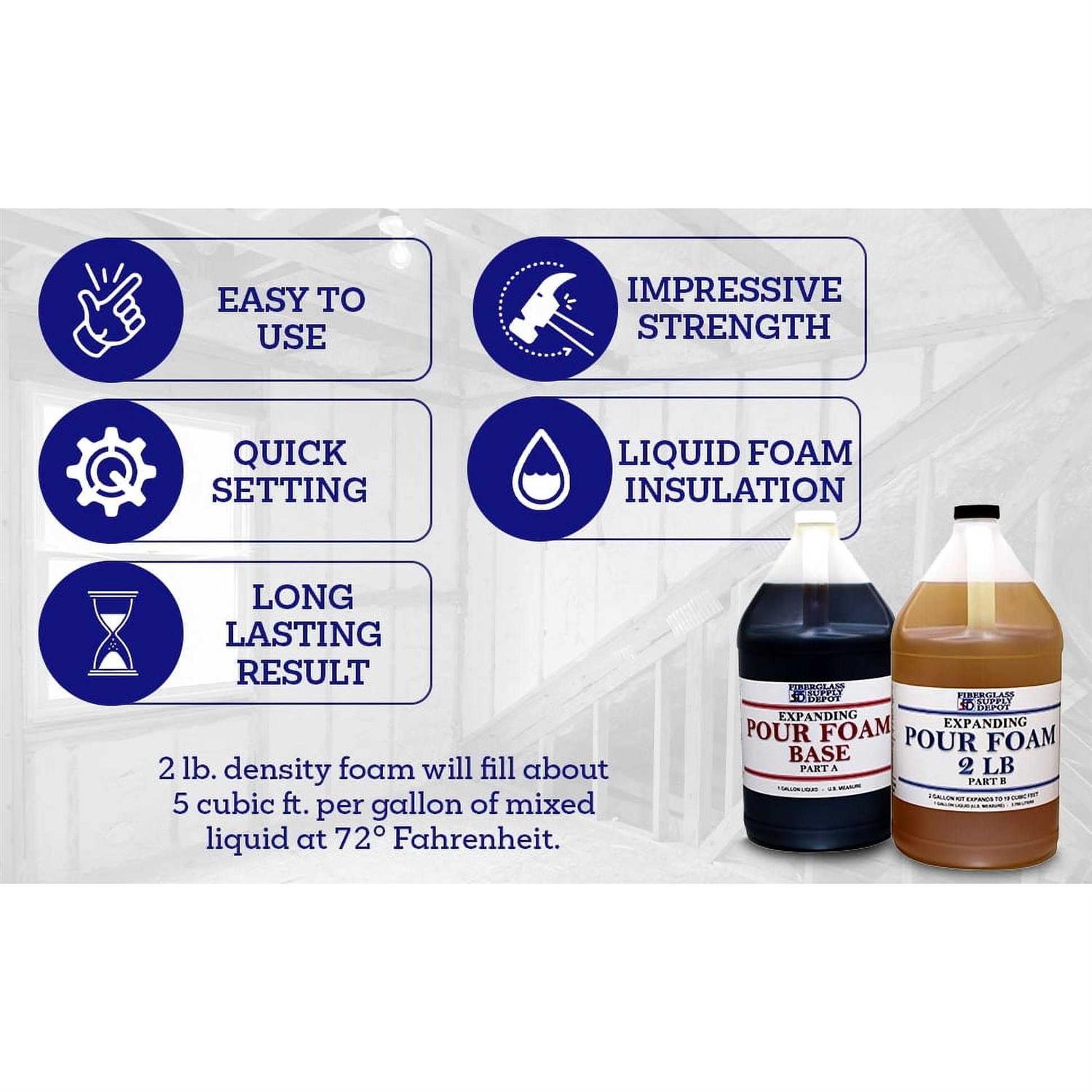 Fiberglass Supply Depot Inc. Density Expanding Pour Foam, 2 Part ...