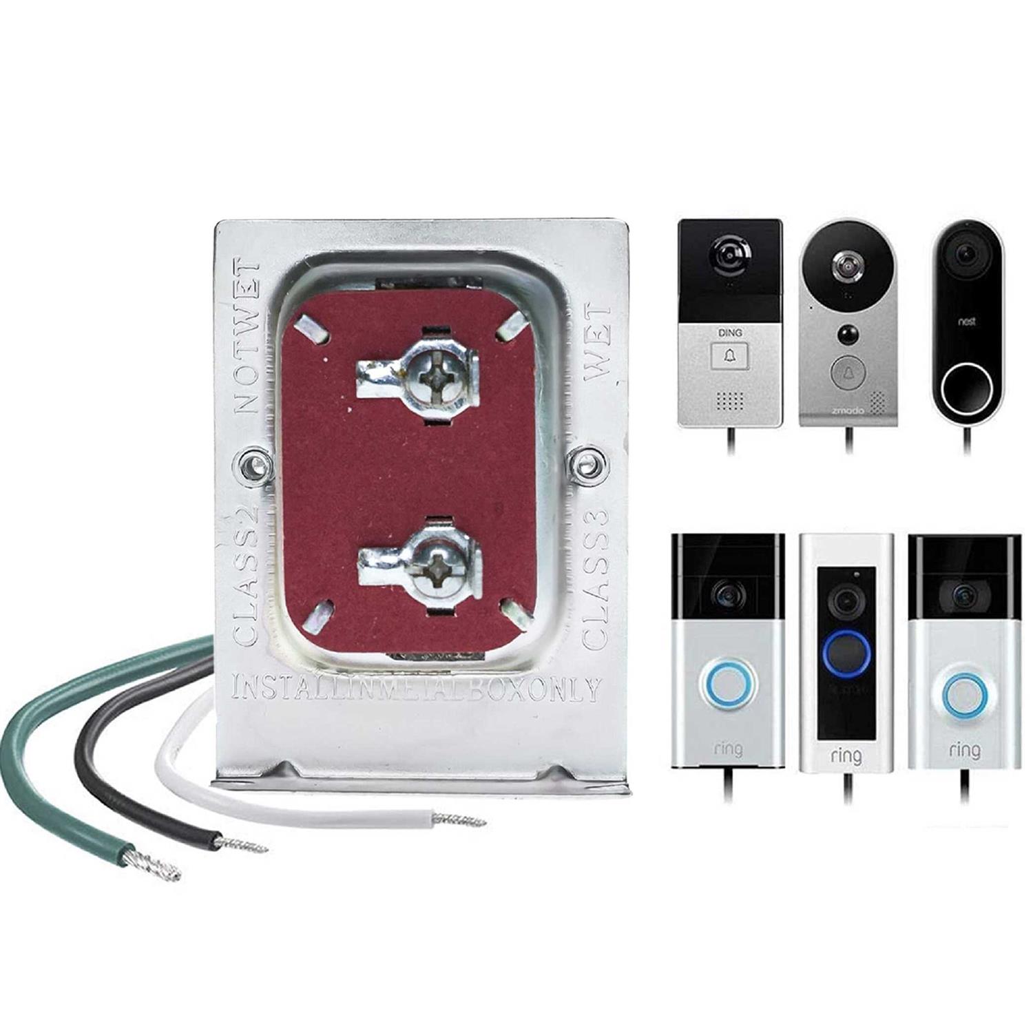 Doorbell Transformer 16V 30VA Comptible with Ring Pro,Nest Hello ...