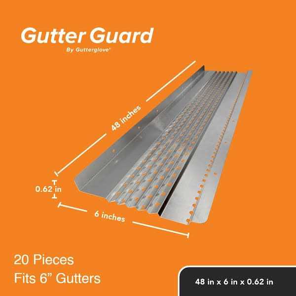 Gutter Guard by Gutterglove 4 ft. L x All-Aluminum Gutter Guard ...