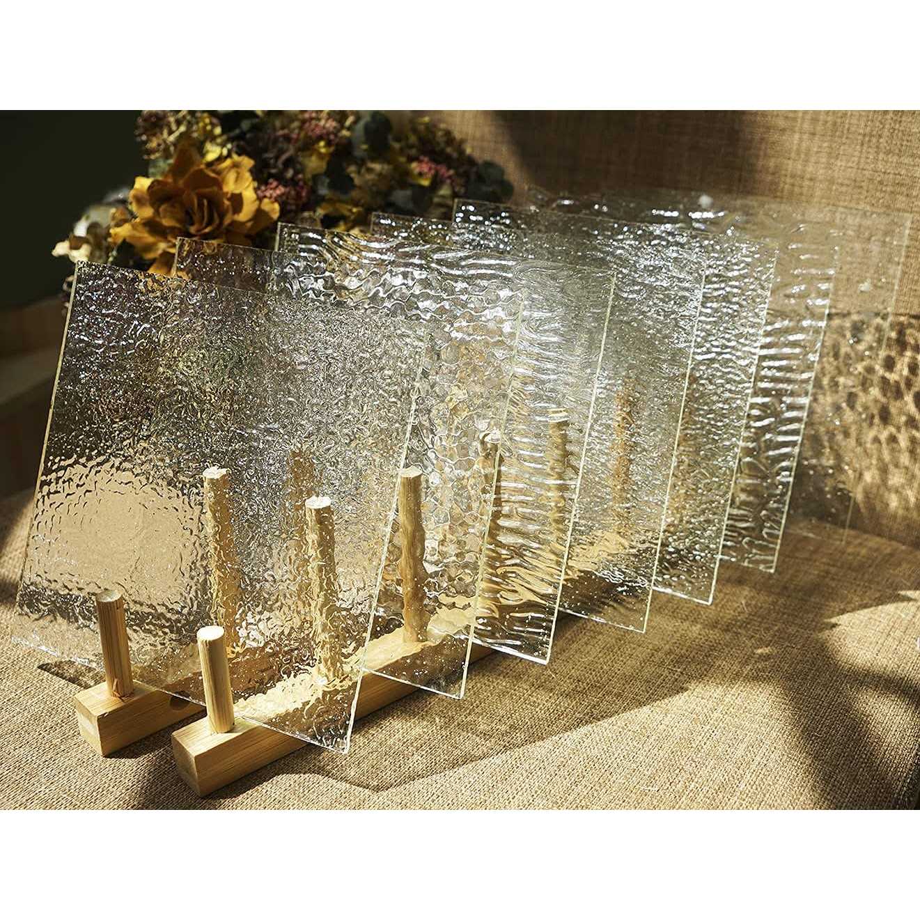 MaxGrain 6x6 inch Clear Textured Stained Glass Sheets - Hardware&Tools ...