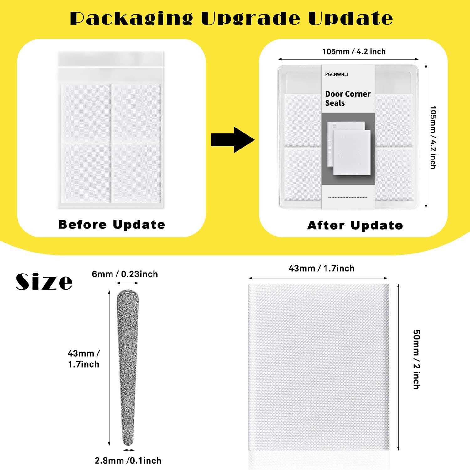 Door Corner Seals Exterior Door jamb Frame Seal Wedge Draft Stopper ...