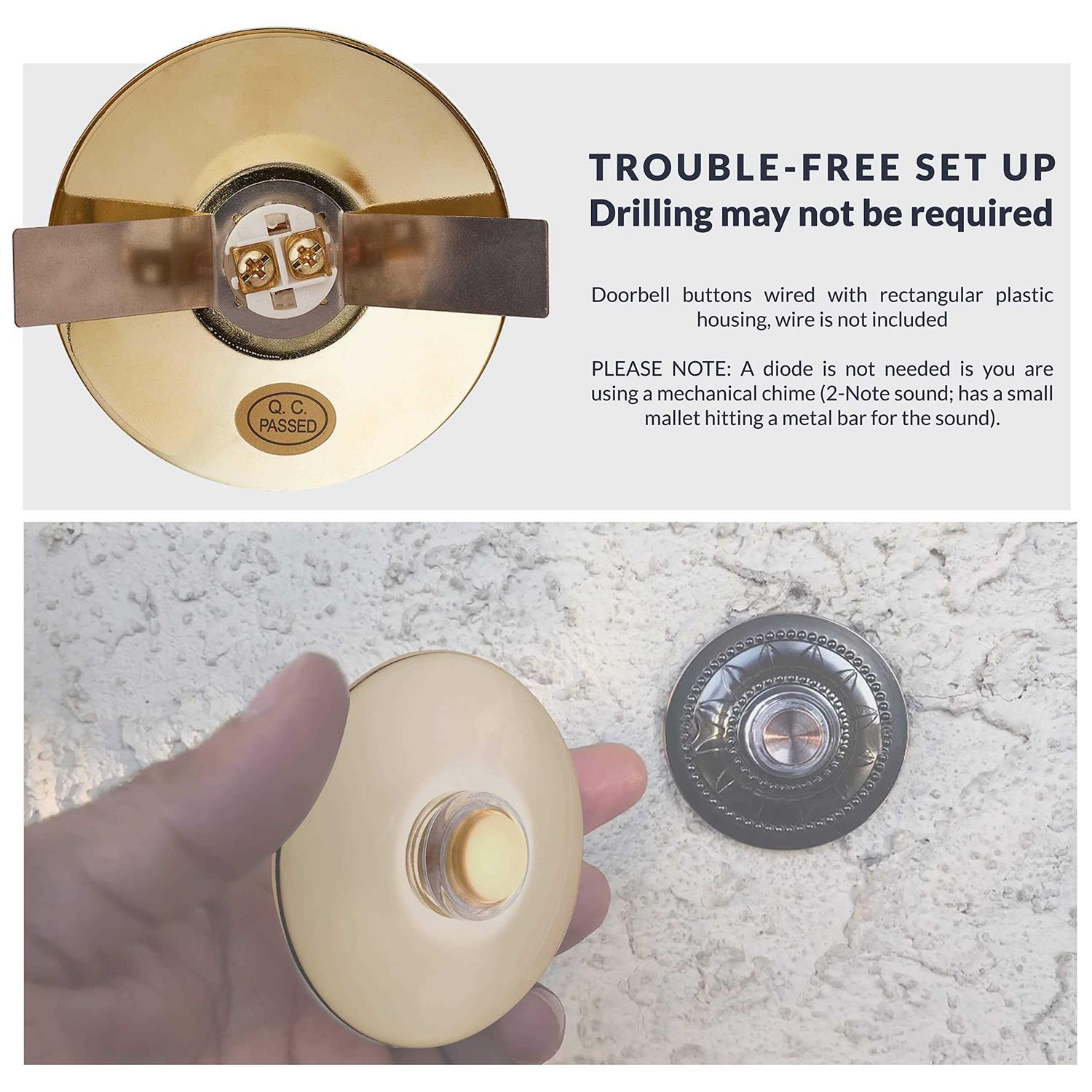 Newhouse Hardware Lighted Doorbell Button - Hardware&Tools Online Store