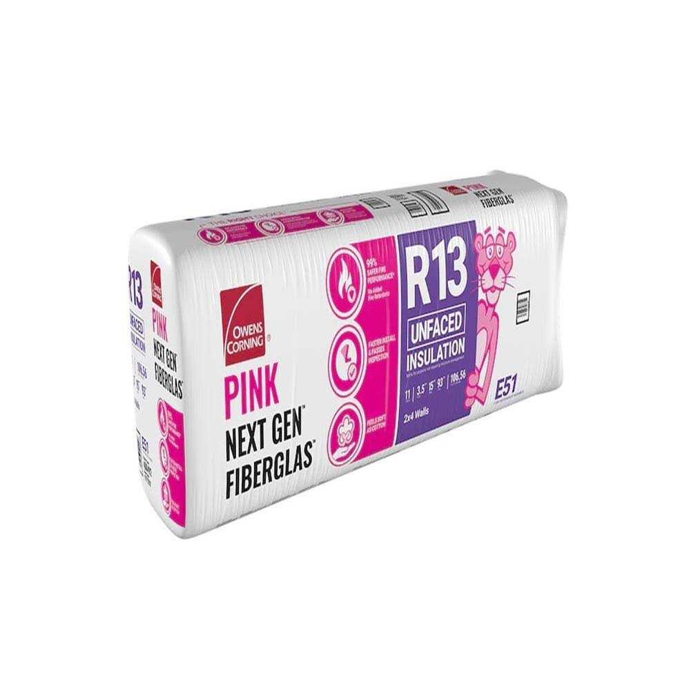 Owens Corning R-13 Unfaced Fiberglass Insulation Batt 23 in. x 93 ...