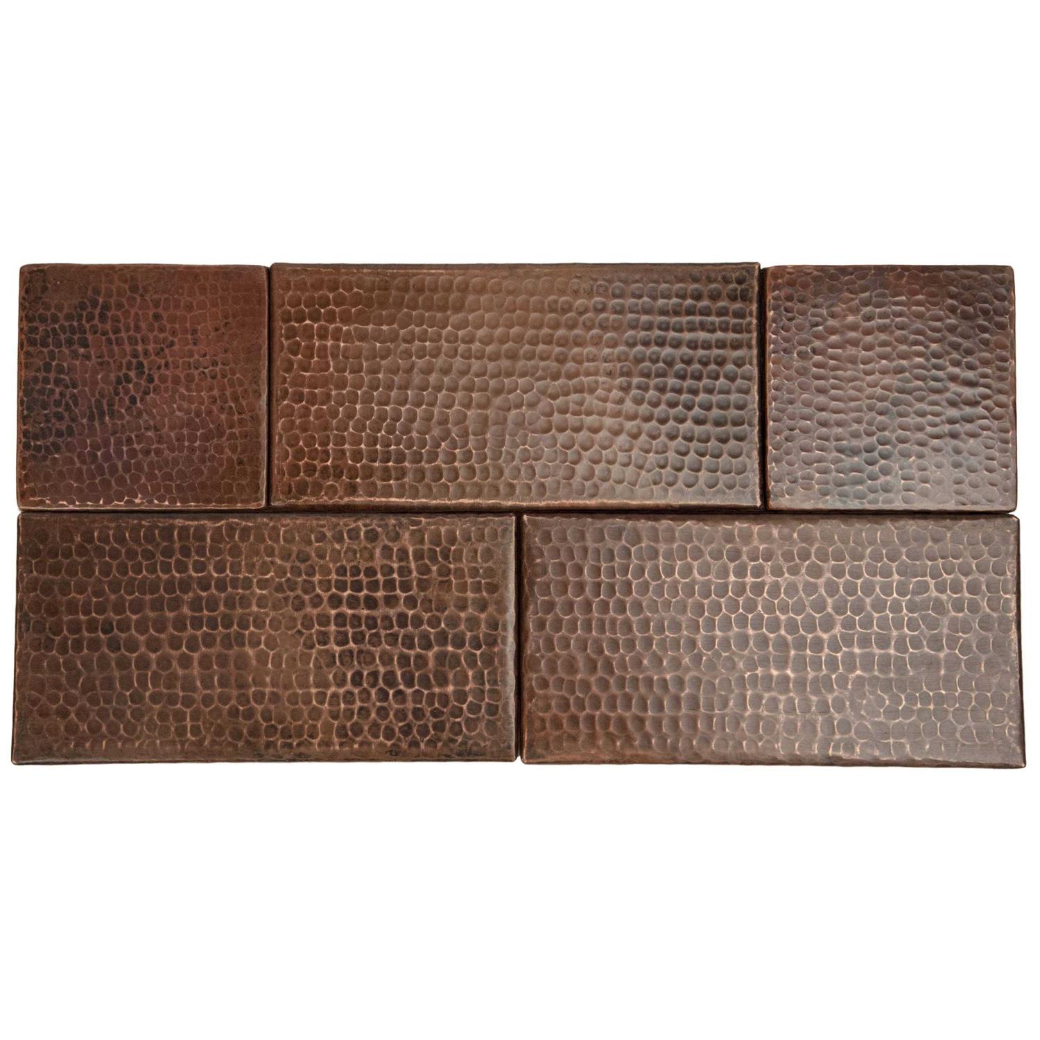 Premier Copper Products Hammered Copper Tile 4 x 8 T48DBH - Hardware ...