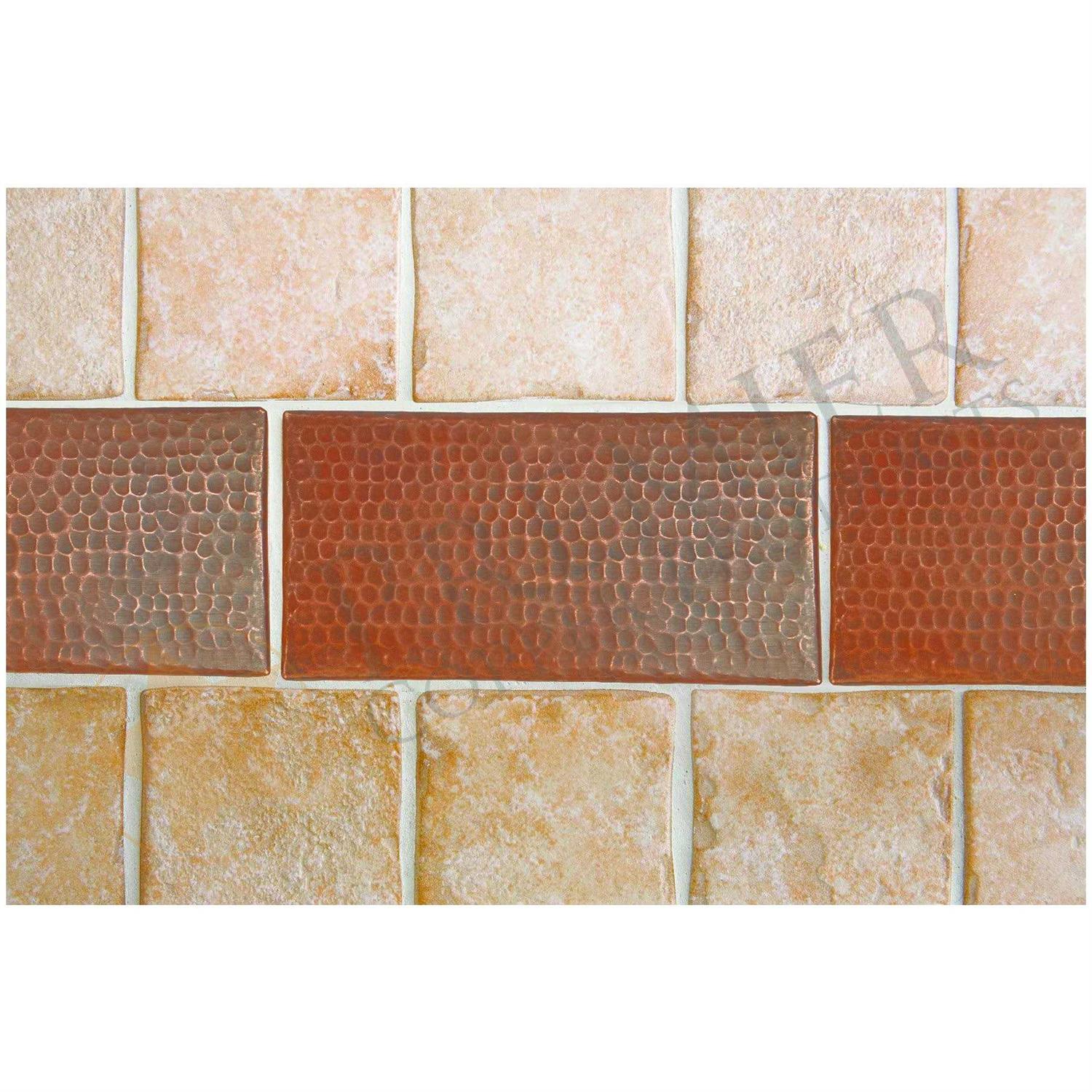 Premier Copper Products Hammered Copper Tile 4 x 8 T48DBH - Hardware ...