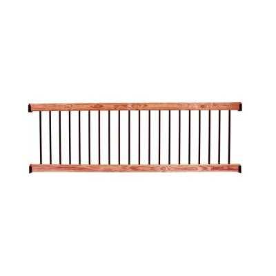 ProWood Western Red Cedar 8 ft. Railing Kit with Black Aluminum ...