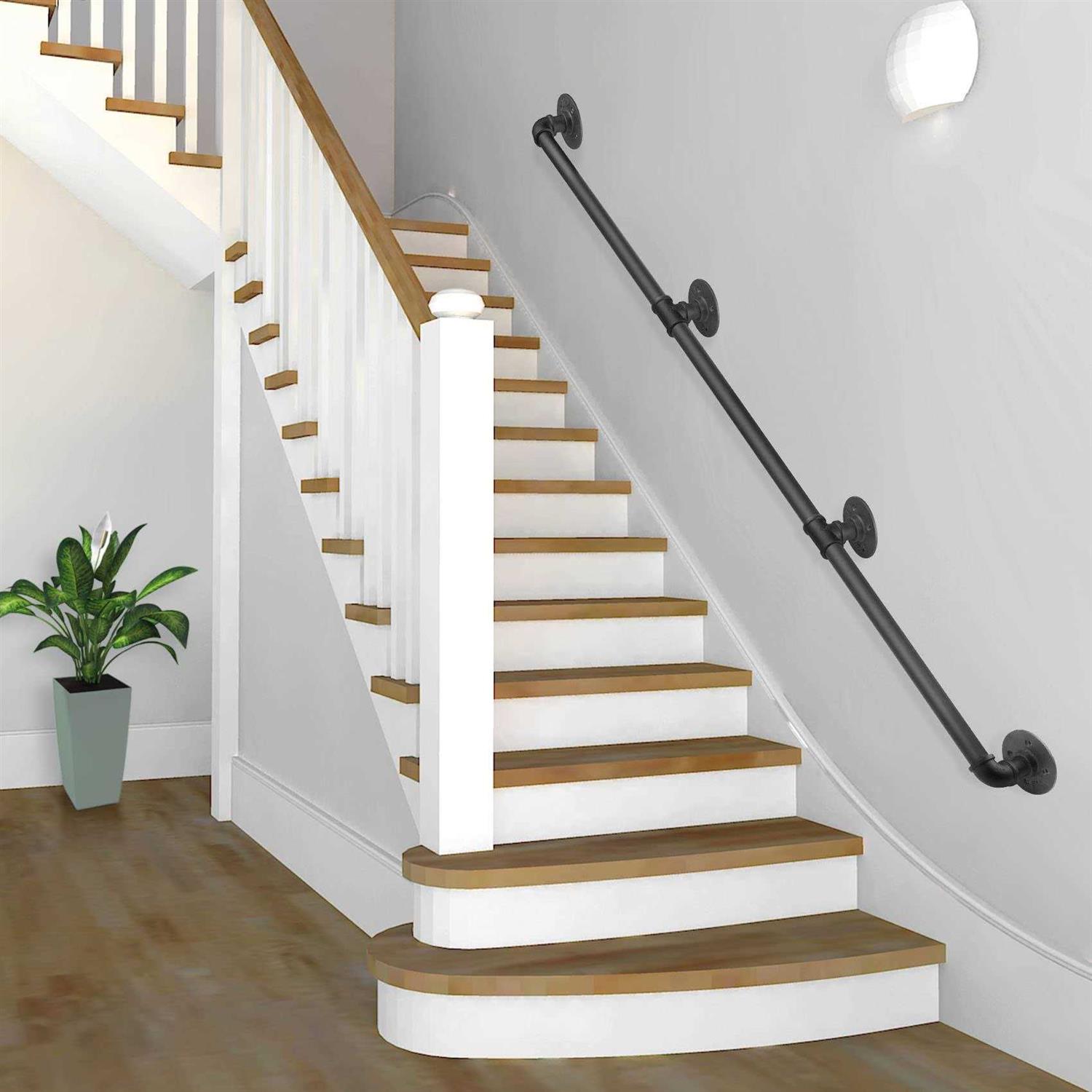 Seeutek Staircase Handrails Handrails for Indoor Stairs Stair Railing ...