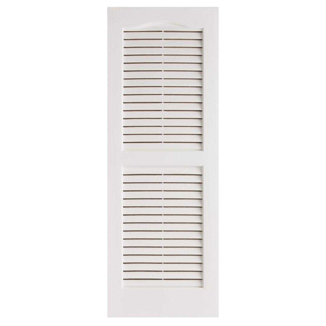 Exterior Louvered Shutter (Set of 2) Alpha Shutters Color: White ...