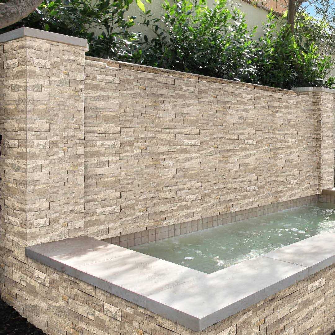 MSI Random Sized Travertine Splitface Tile in Roman Beige - Hardware ...