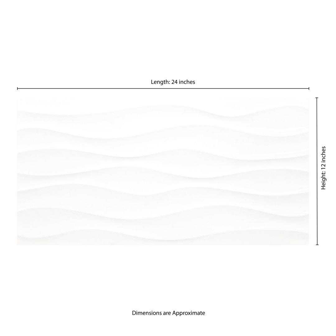 MSI Dymo Wavy White Glossy 12 in. x 24 in. Glazed Ceramic Wall Tile ...