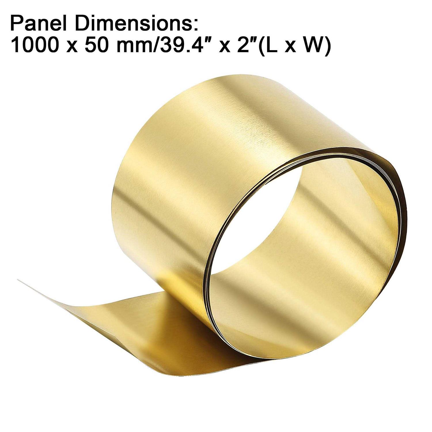 Harfington Unique Bargains Brass Sheet Roll Metal Foil Plate - Hardware ...