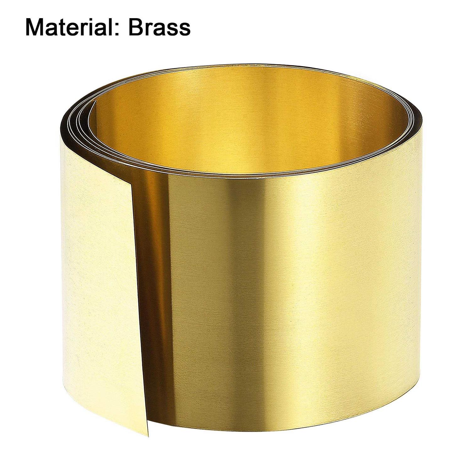 Harfington Unique Bargains Brass Sheet Roll Metal Foil Plate - Hardware ...
