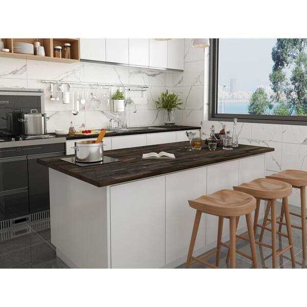 Interbuild Acacia 6 ft. L x 25 in. D x 1.5 in. T Butcher Block ...