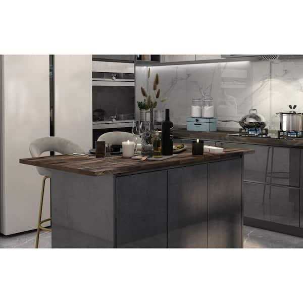 Interbuild Acacia 6 ft. L x 25 in. D x 1.5 in. T Butcher Block ...