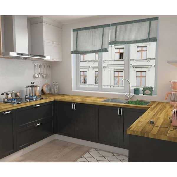 Interbuild Acacia 6 ft. L x 25 in. D x 1.5 in. T Butcher Block ...