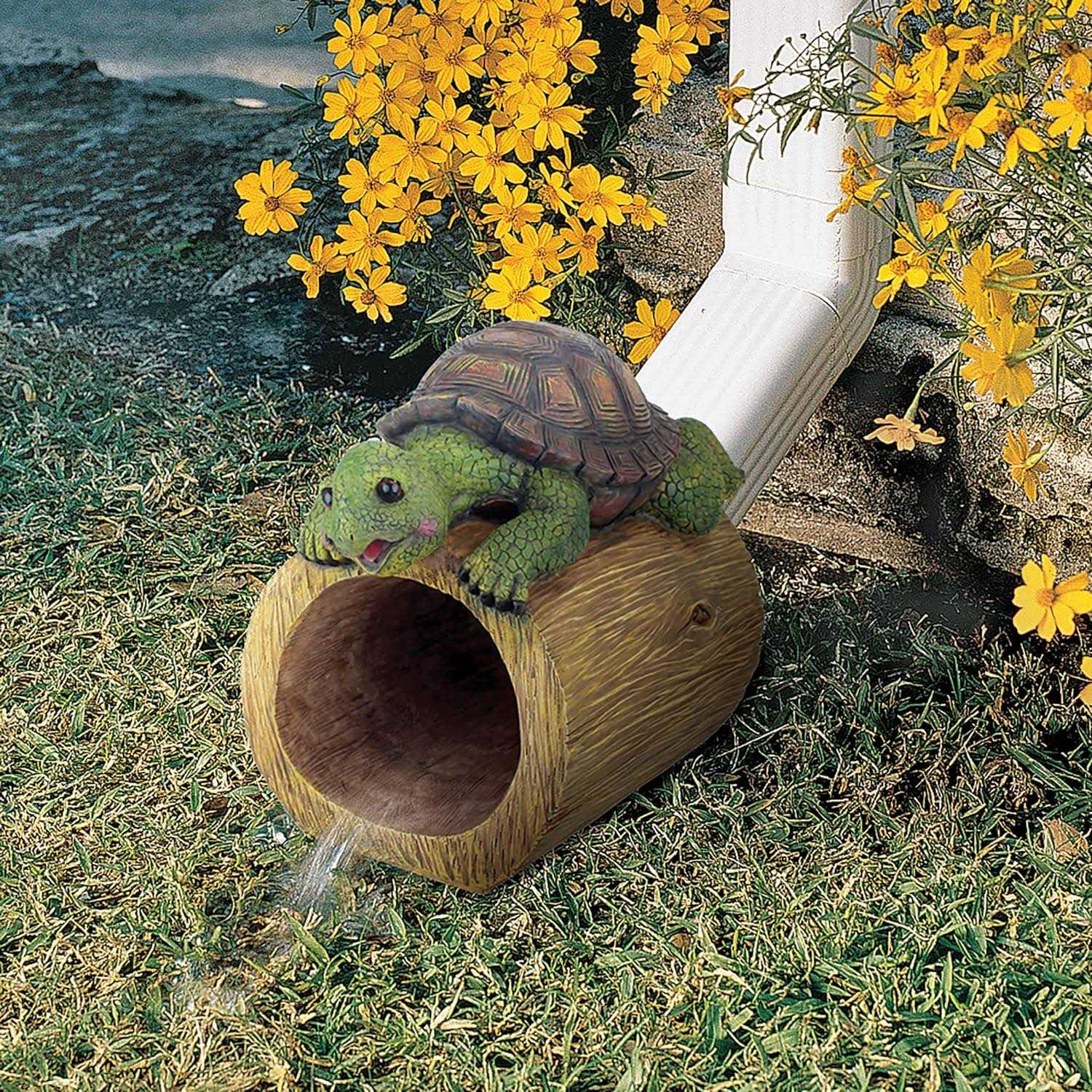 Design Toscano Drips The Turtle Gutter Guardian Downspout Statue ...