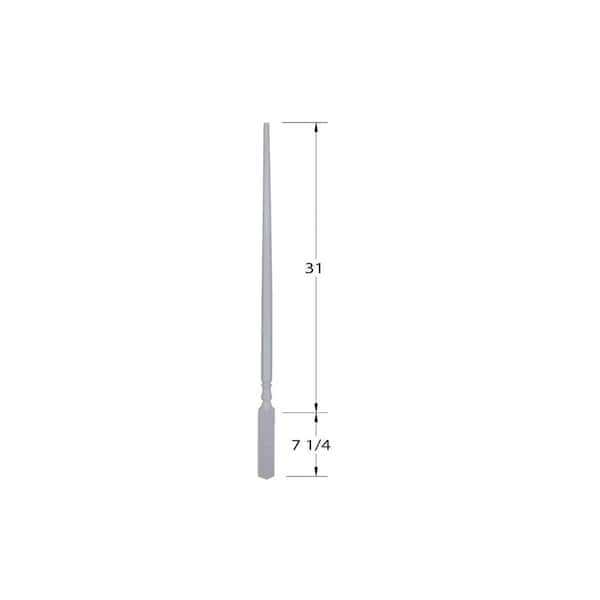 Stair Parts 1-1/4 in. 5015 Primed Pin Top Wood Baluster for Stair ...