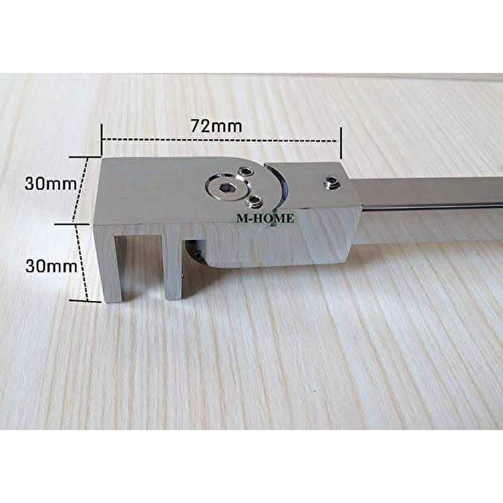 Stainless Steel Frameless Shower Door Fixed Panel Wall-to-Glass Support ...
