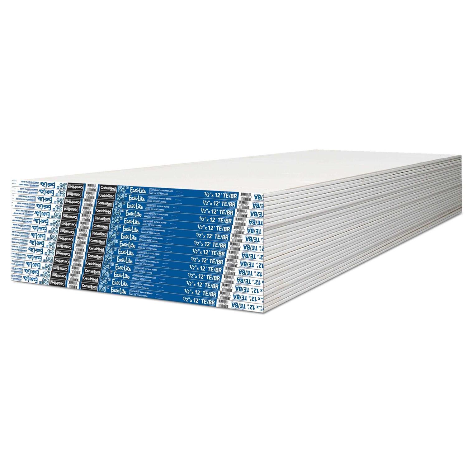 CertainTeed 1/2-in x 4-1/2-ft x 12-ft Easi-Lite Regular Drywall Panel ...