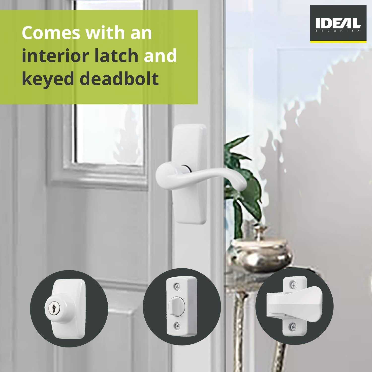 Ideal Security Door Lever with Keyed Deadbolt lock for Storm and Screen ...