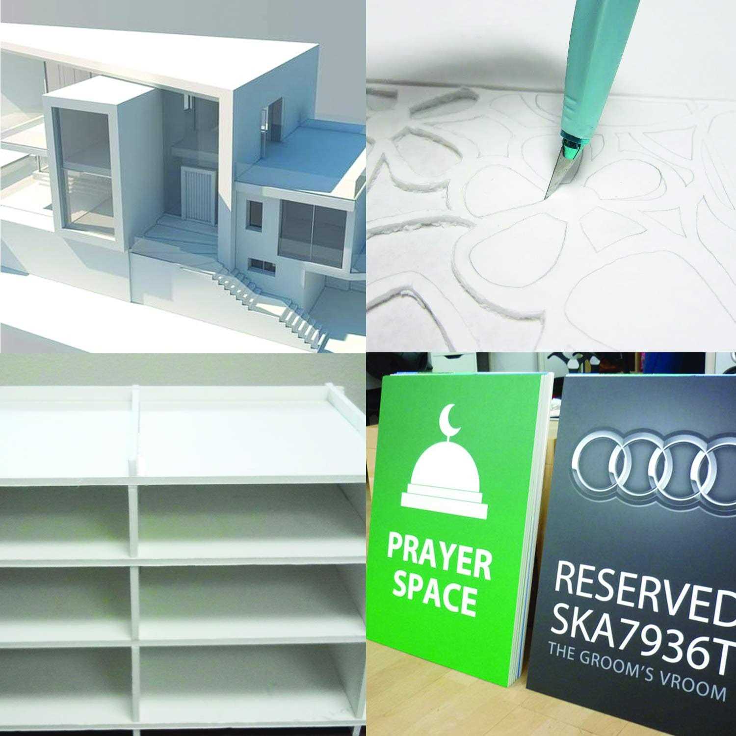 Expanded PVC Sheet Lightweight Rigid Foam 12 x 12 inches White Ideal ...