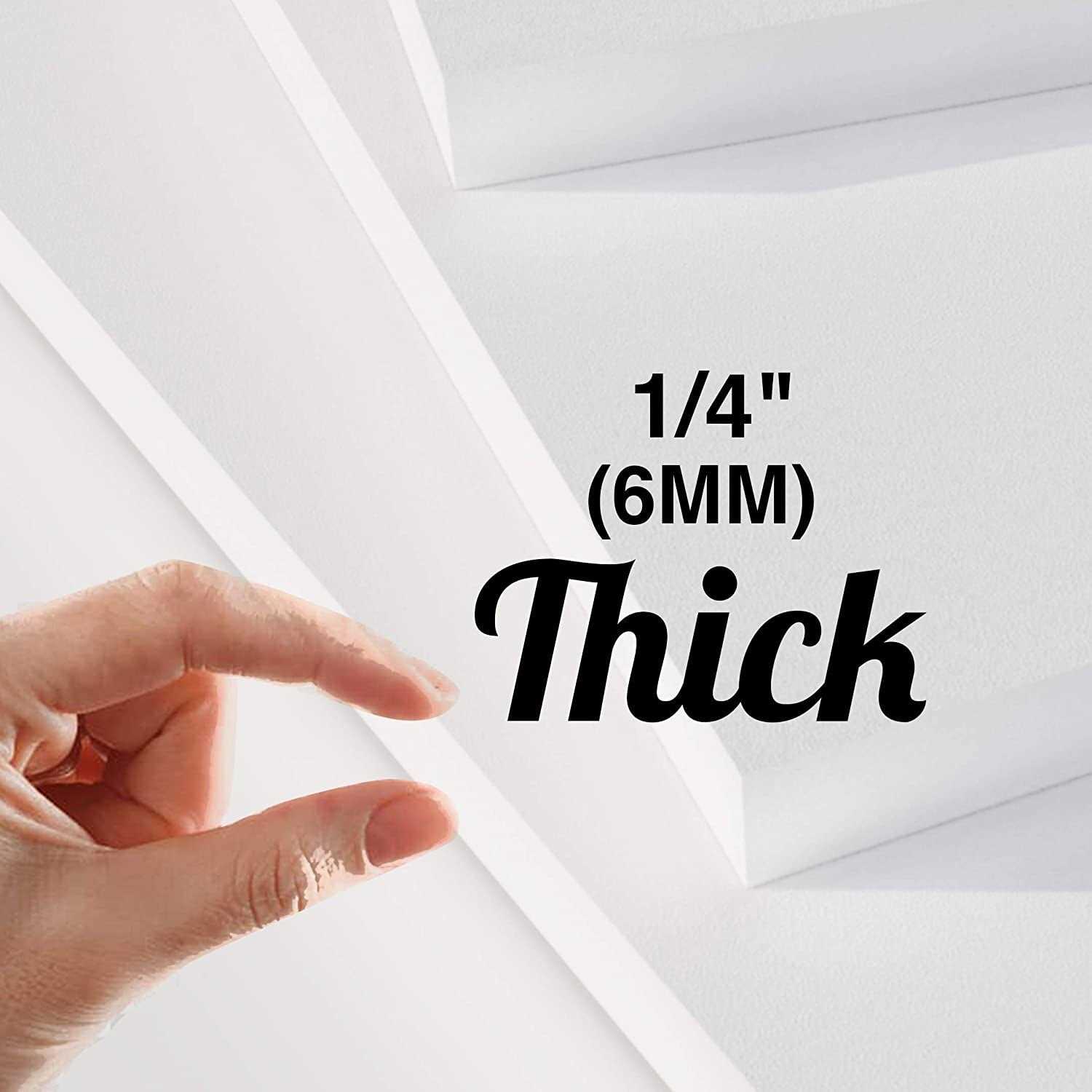 Expanded PVC Sheet Lightweight Rigid Foam 12 x 12 inches White Ideal ...