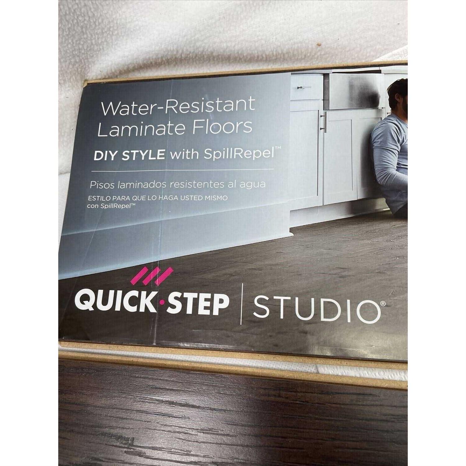 QuickStep Studio + Spill Repel Harrison Hickory 10-mm T x 6-in W x 48-in L Waterproof Wood Plank ...
