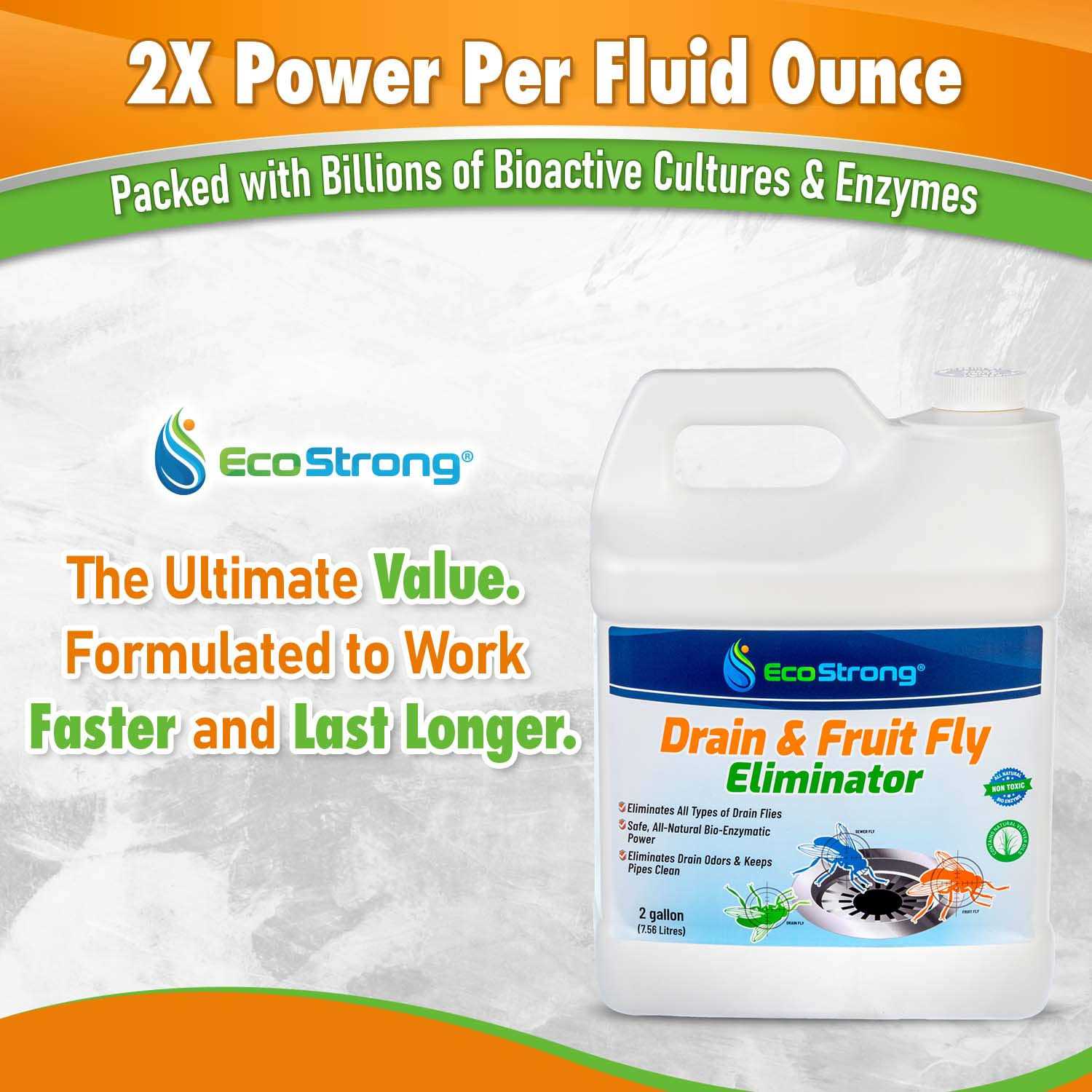 Fruit Fly Drain Treatment Drain Fly Eliminator All-Natural, Eliminates ...