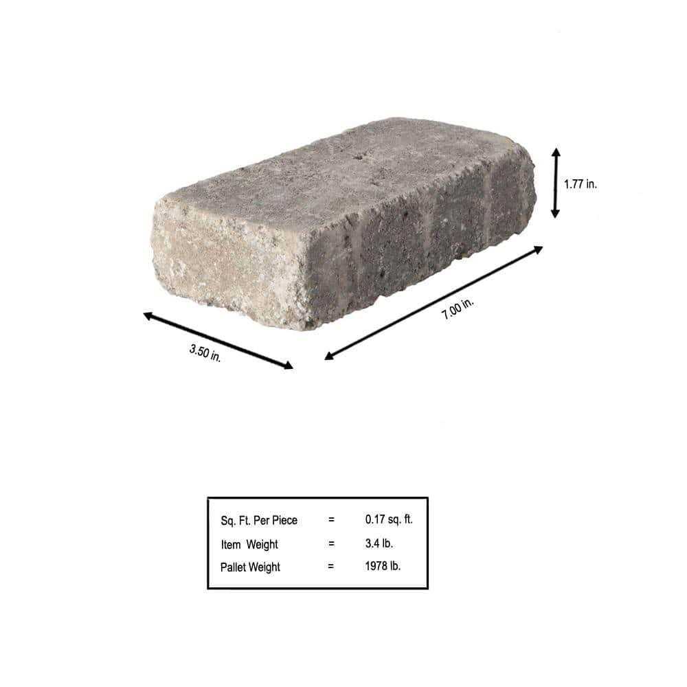 Pavestone RumbleStone Square 7 in. x 7 in. x 1.75 Concrete Paver ...