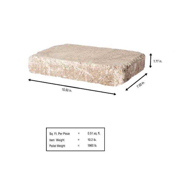 Pavestone RumbleStone Square 7 in. x 7 in. x 1.75 Concrete Paver ...