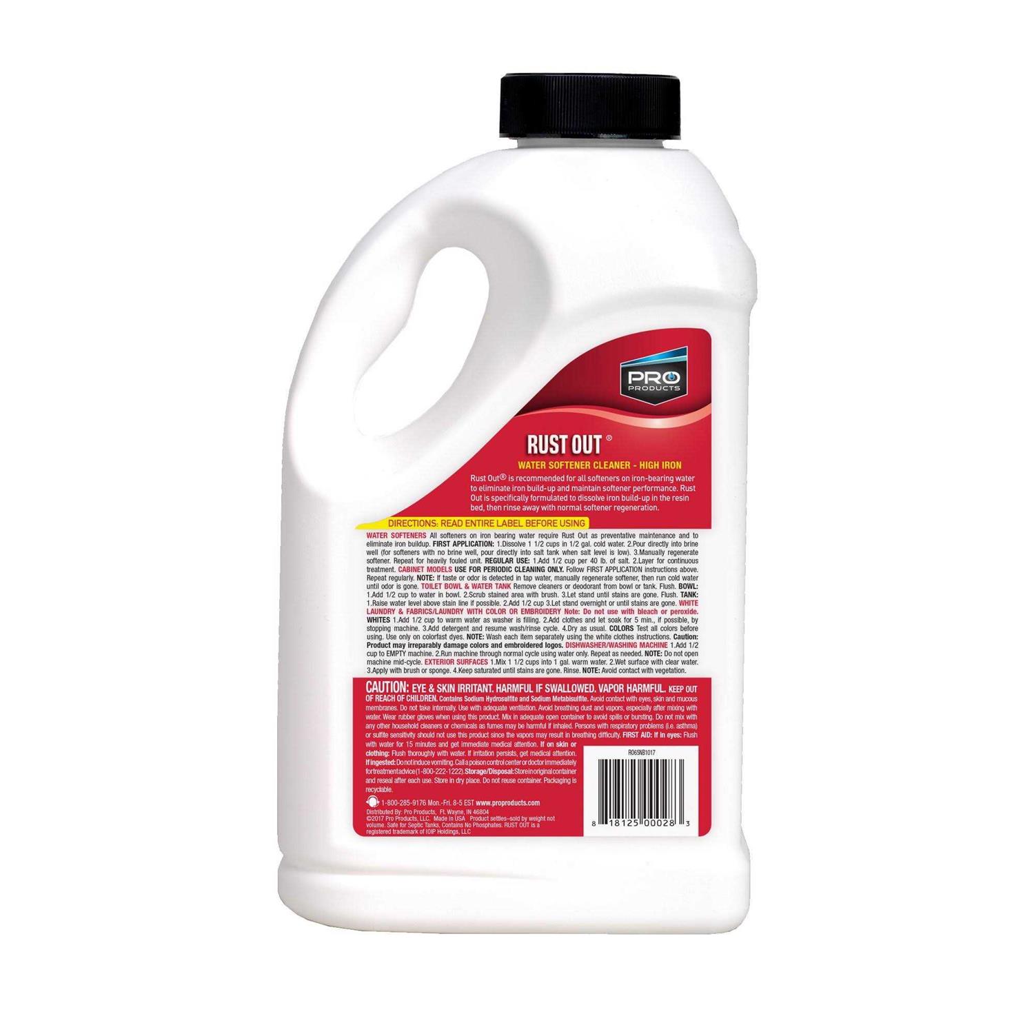 Pro Products RO65N Rust Out Water Softener Cleaner And Iron Remover ...