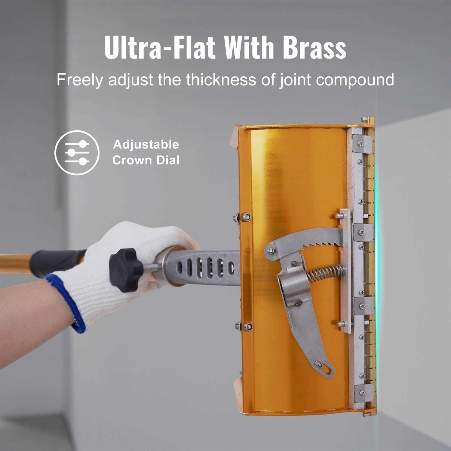 VEVOR Drywall Flat Box 10-Inch Wide Quick Clean Aluminum Finishing Mud ...