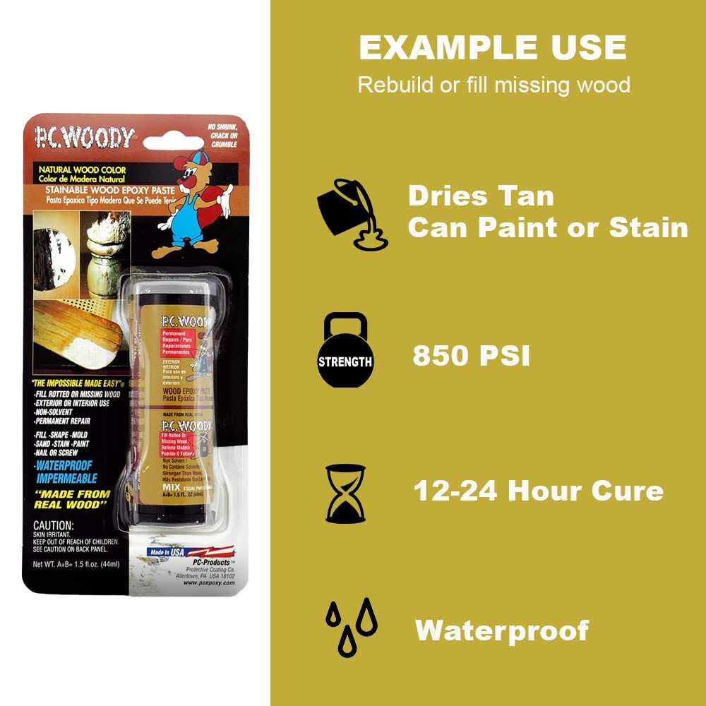 PC-Products PC-Woody Wood Repair Epoxy Paste and PC-Petrifier Wood ...
