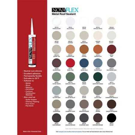 Novagard Color Sheet NovaFlex Metal Roof Sealant Color Sheet - Hardware ...