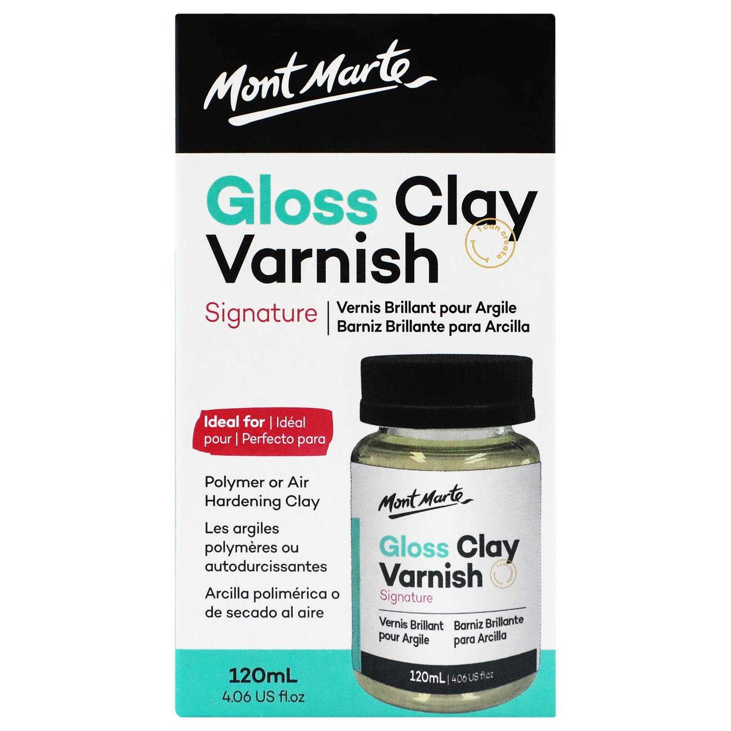 Mont Marte Clay Varnish Gloss Signature 4.05oz Clay Sculpture Sealant ...
