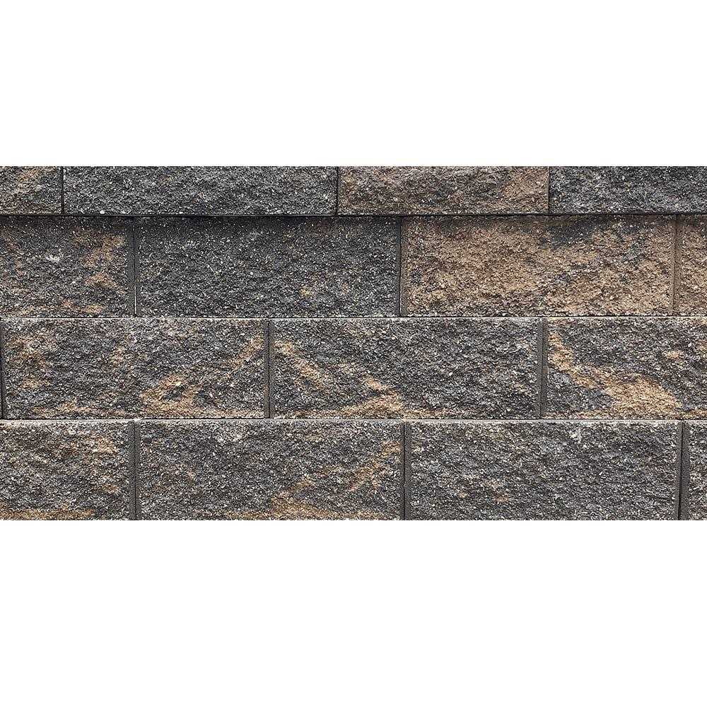 Lowe's 16x 6 x 10 Tan & Charcoal Retaining Wall Block in Gray ...