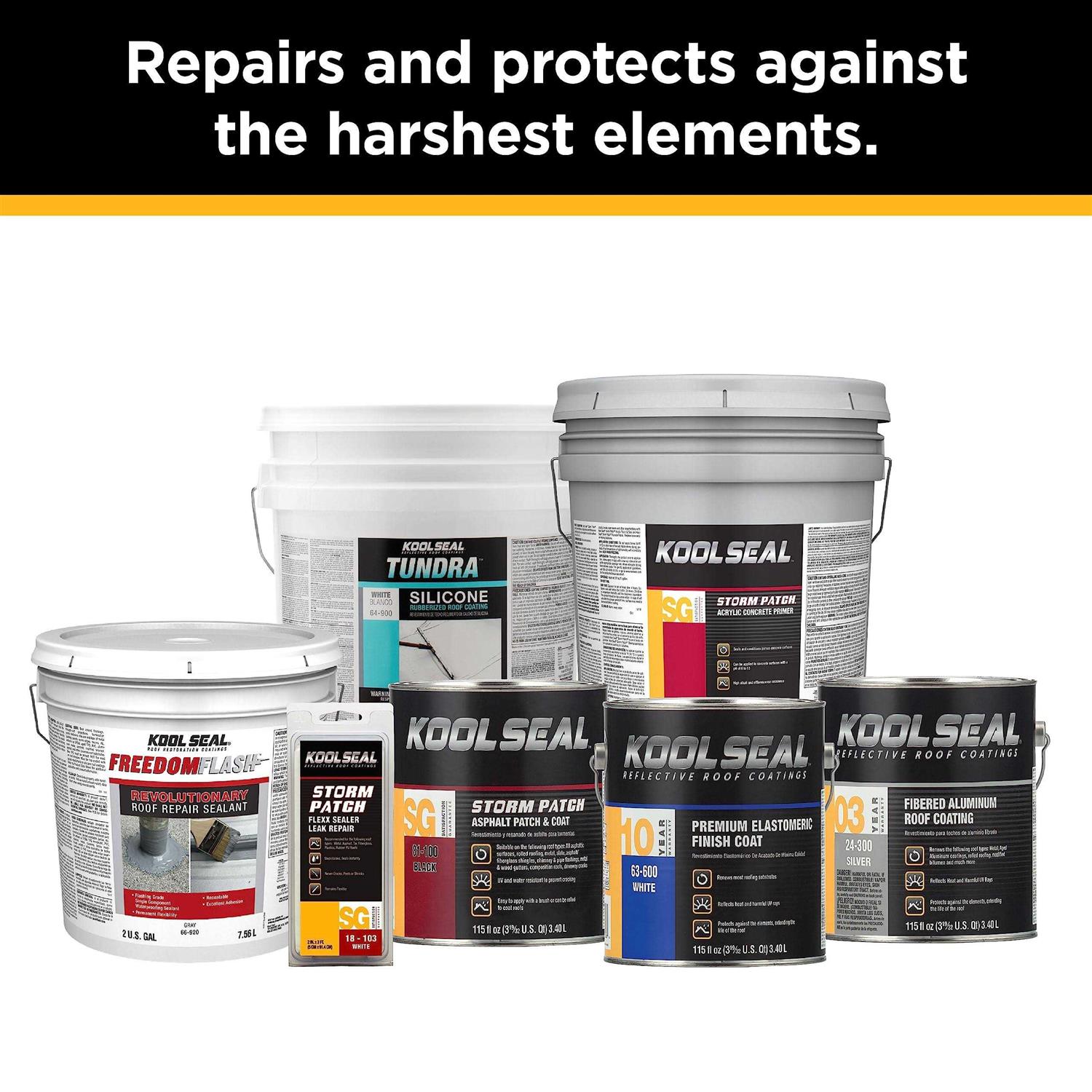 Kool Seal Premium White Elastomeric Roof Coating - Hardware&Tools ...