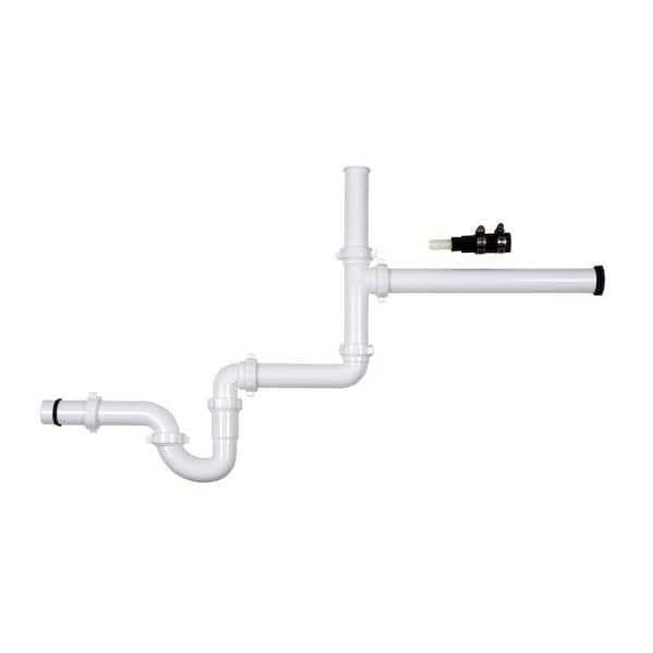 Oatey 1-1/2 in. White Plastic Slip-Joint Garbage Disposal Install Kit ...