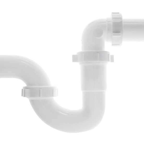 Oatey 1-1/2 in. White Plastic Slip-Joint Garbage Disposal Install Kit ...