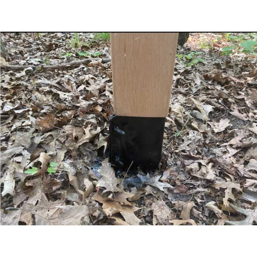 CRIZTA Heavy Duty 4x4 Fence Post Anchor Ground Spike Metal Black Powder ...