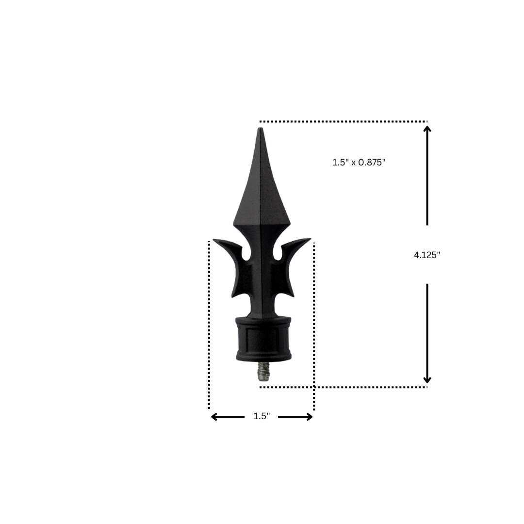 Fence Armor Post Finial Powder Coated Black Metal Deck Post Cap ...