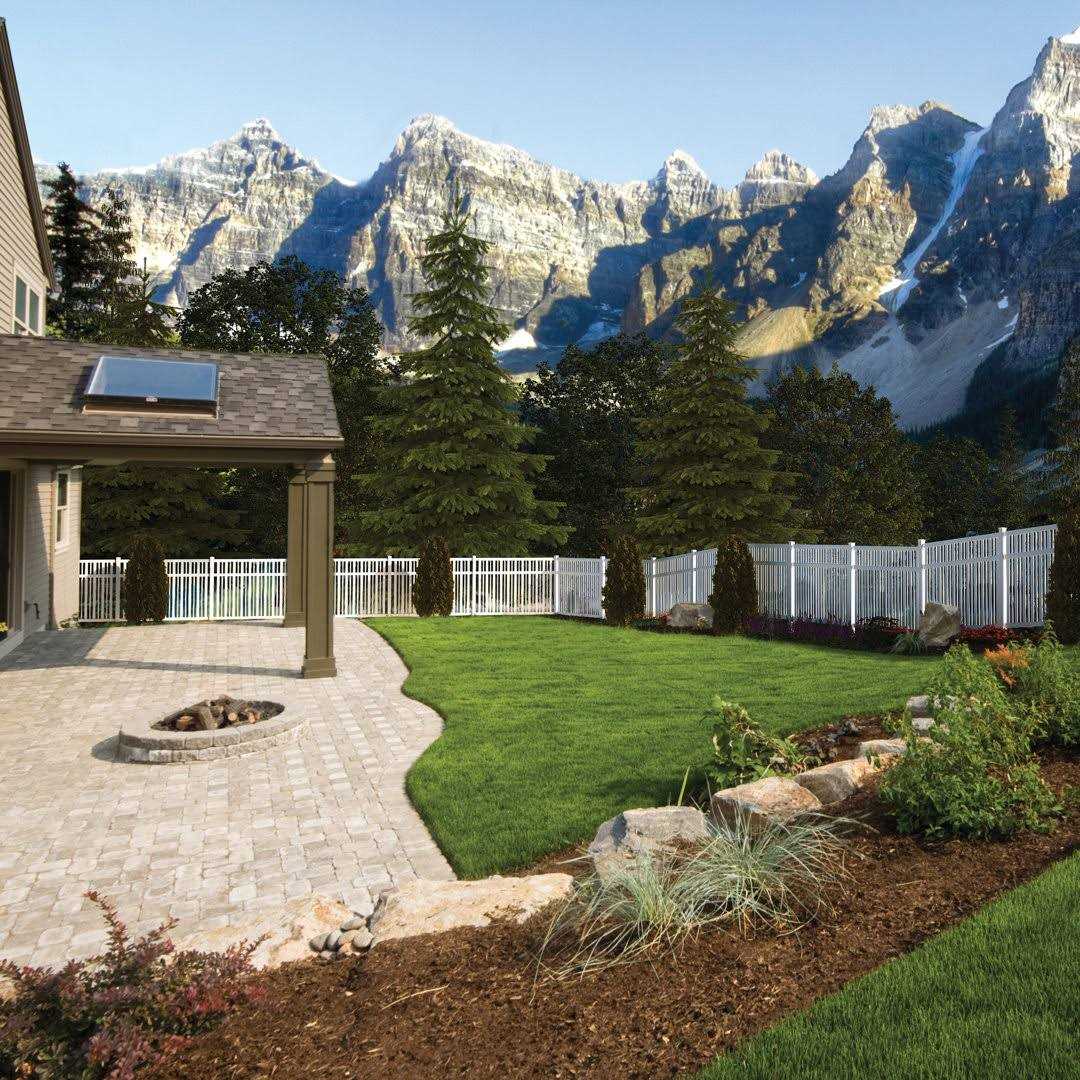 Outdoor Essentials Pro-Series 6 ft. H x 8 ft. W White Vinyl Lafayette ...