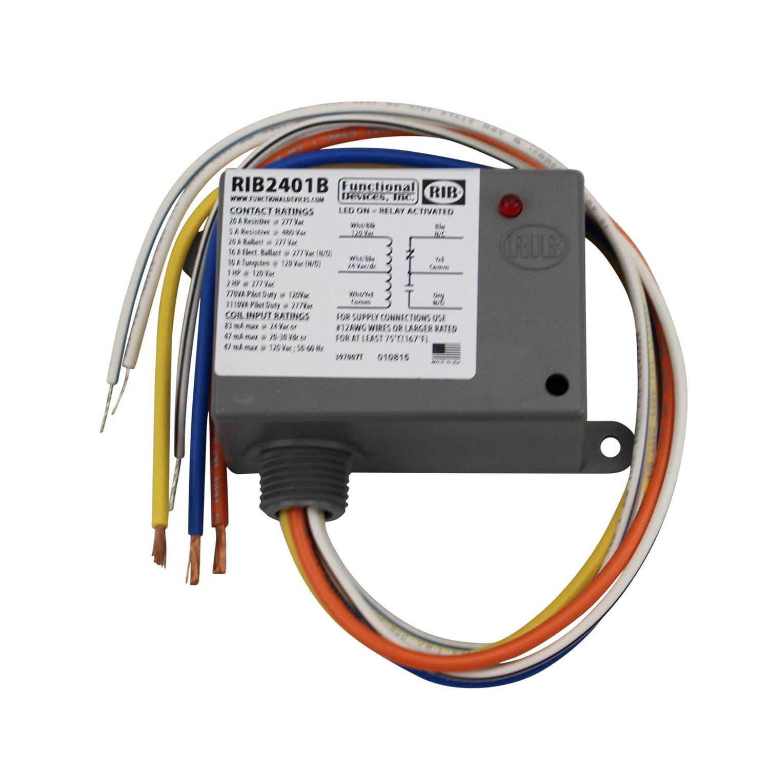 Functional Devices RIB2401B Enclosed SPDT Power Relay - Hardware&Tools ...